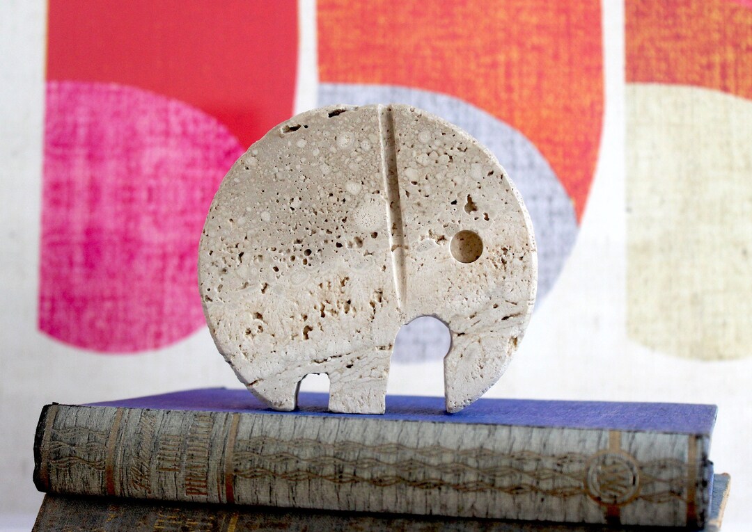 Fratelli Mannelli Elephant Sculpture in Travertine Marble, Brutalist ...