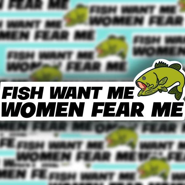 Fish Fear Me Sticker - Etsy