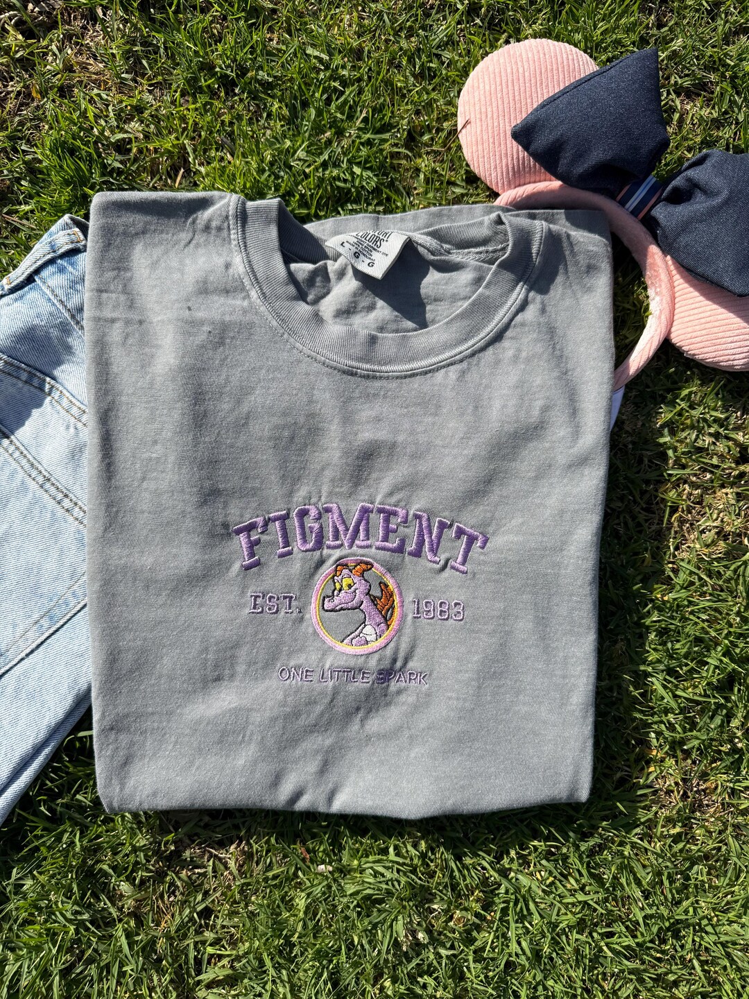 EPCOT'S Figment Embroidered Tee - Etsy