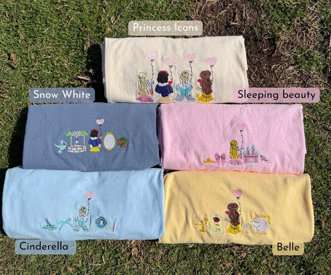 Disney Princess Icons | Embroidered Collection - Etsy