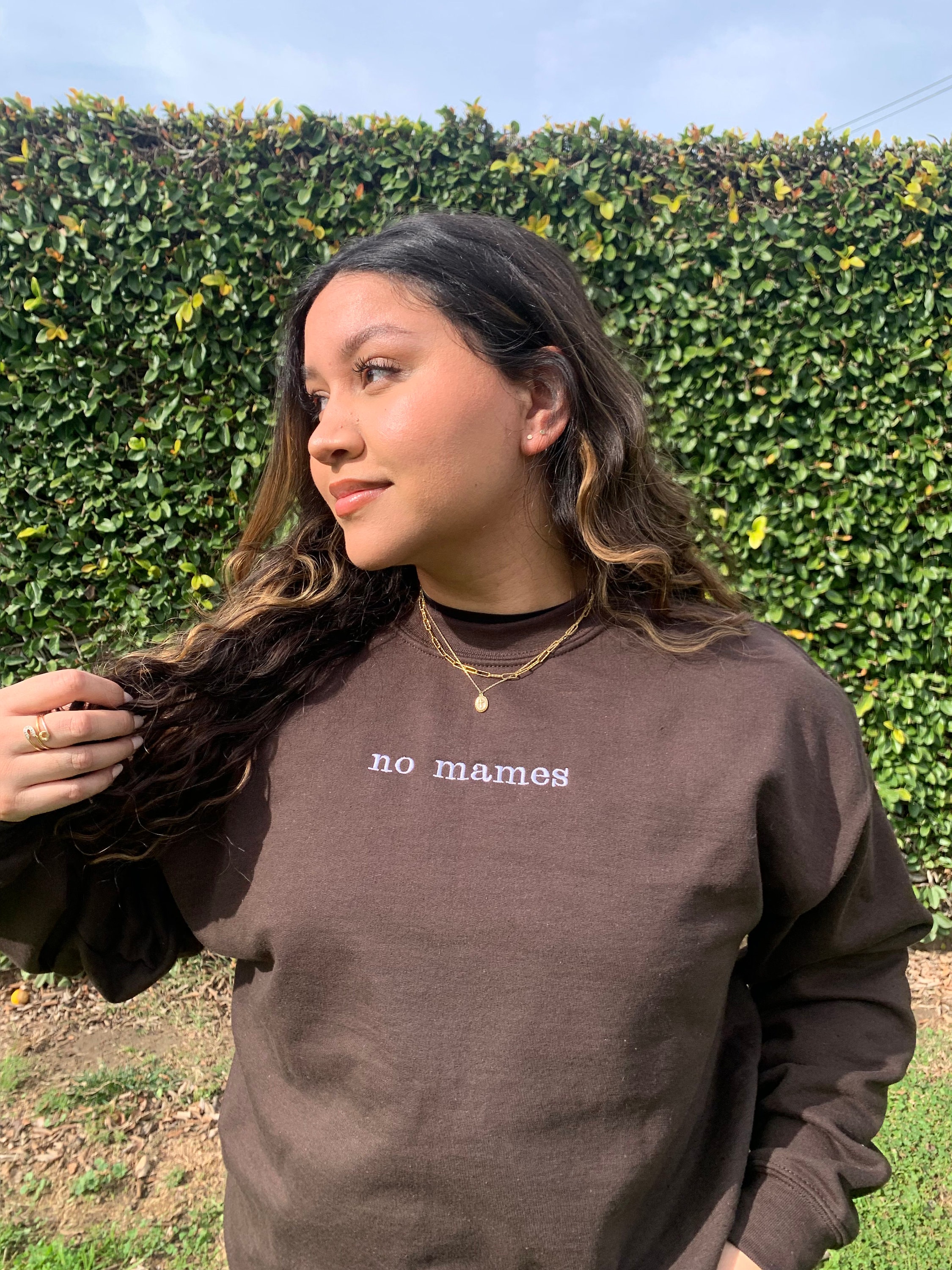 No Mames Embroidered Crewneck Unisex Sweater - Etsy