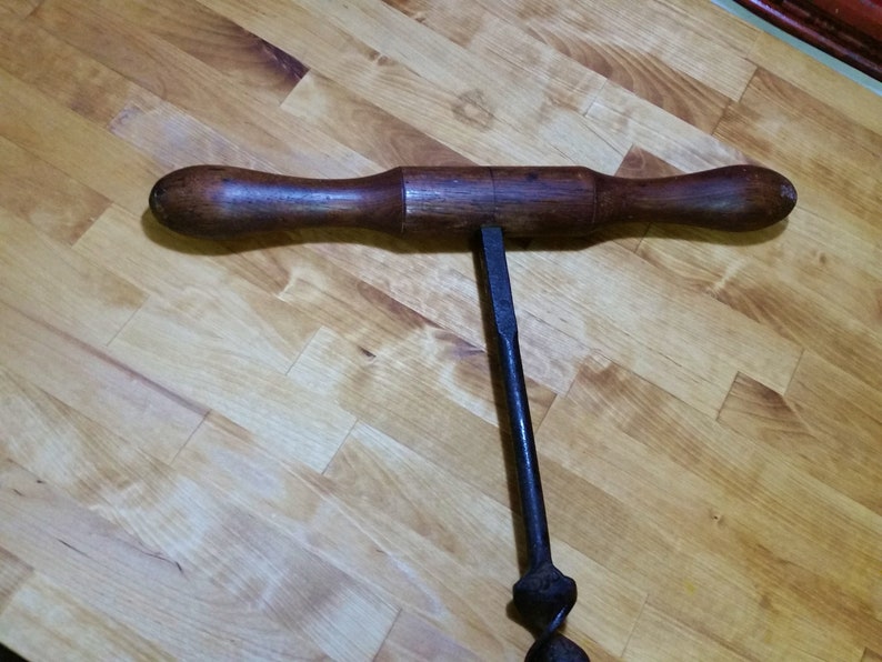 Primitive Hand Tool Beam Auger Drill C1800's Antique Timber Framing ...
