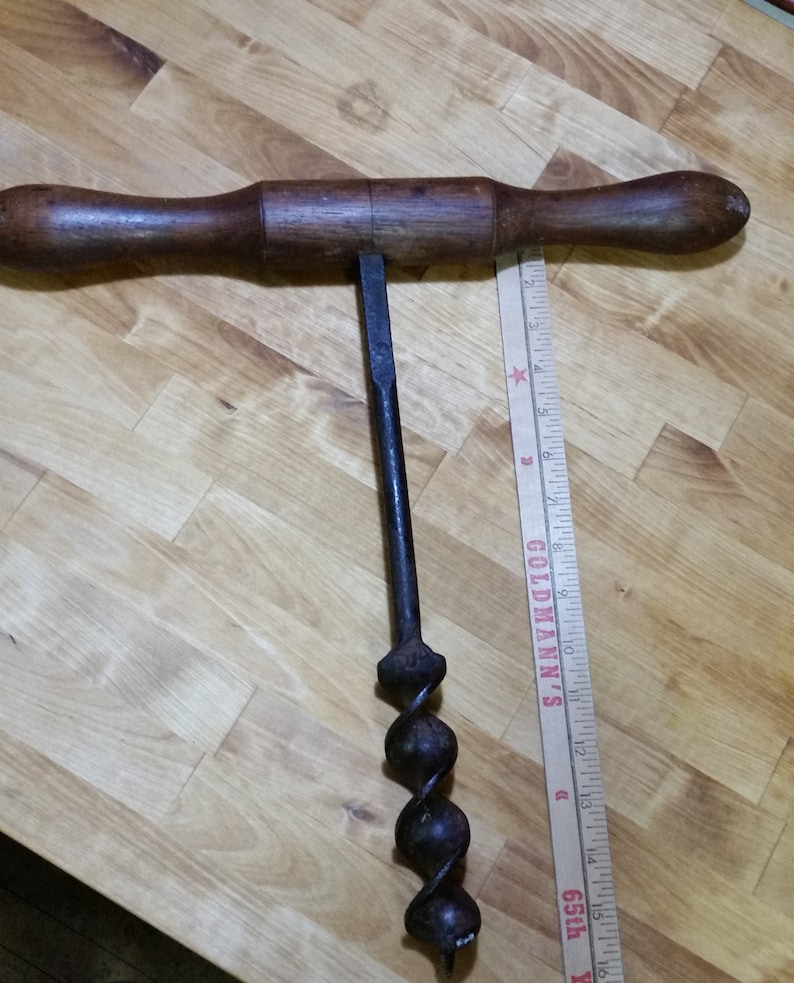 Primitive Hand Tool Beam Auger Drill C1800's Antique Timber Framing ...
