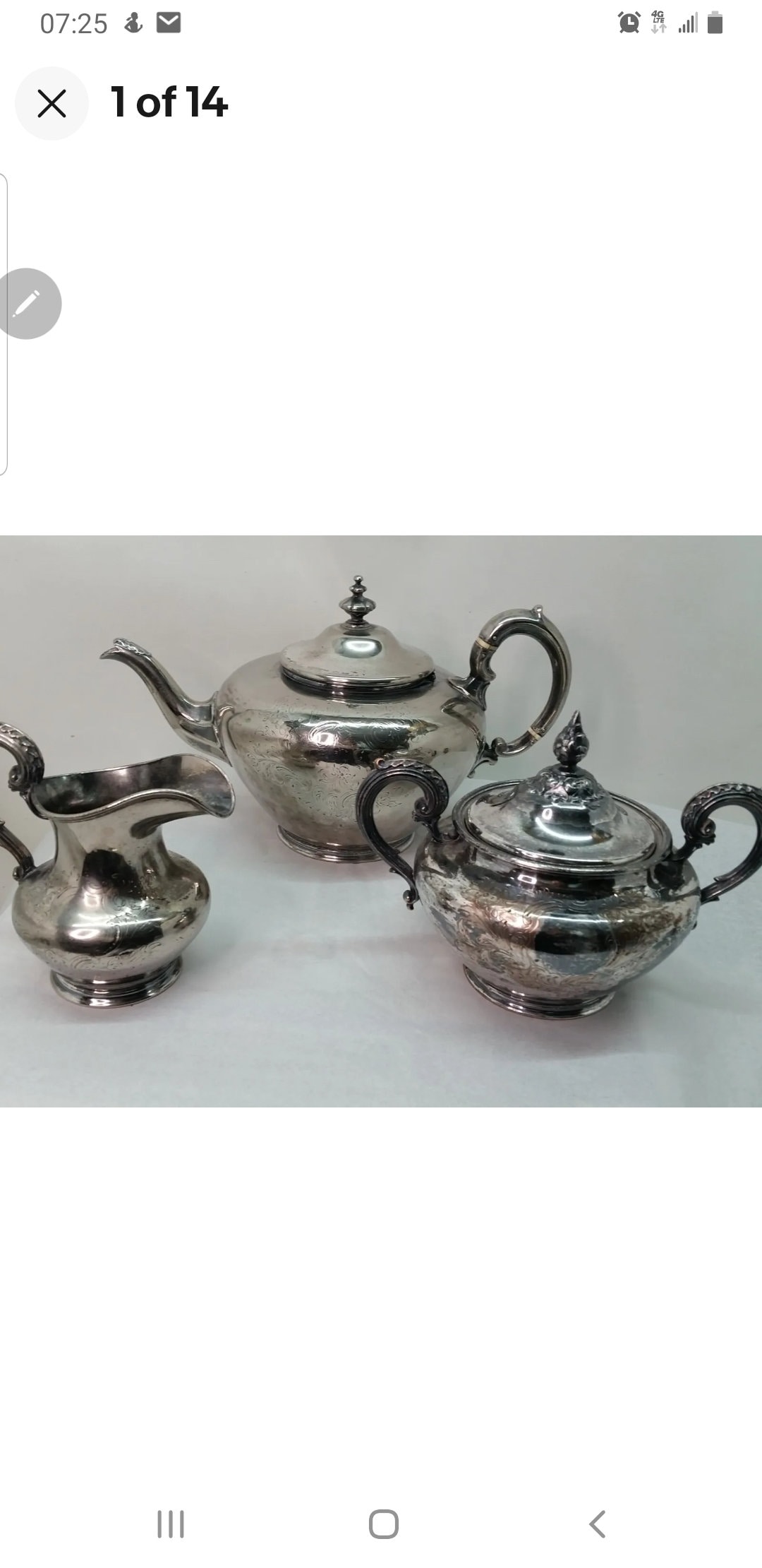 Silver Teapot Set 1800s Thomas Bradbury & Sons Signed Authentic ...