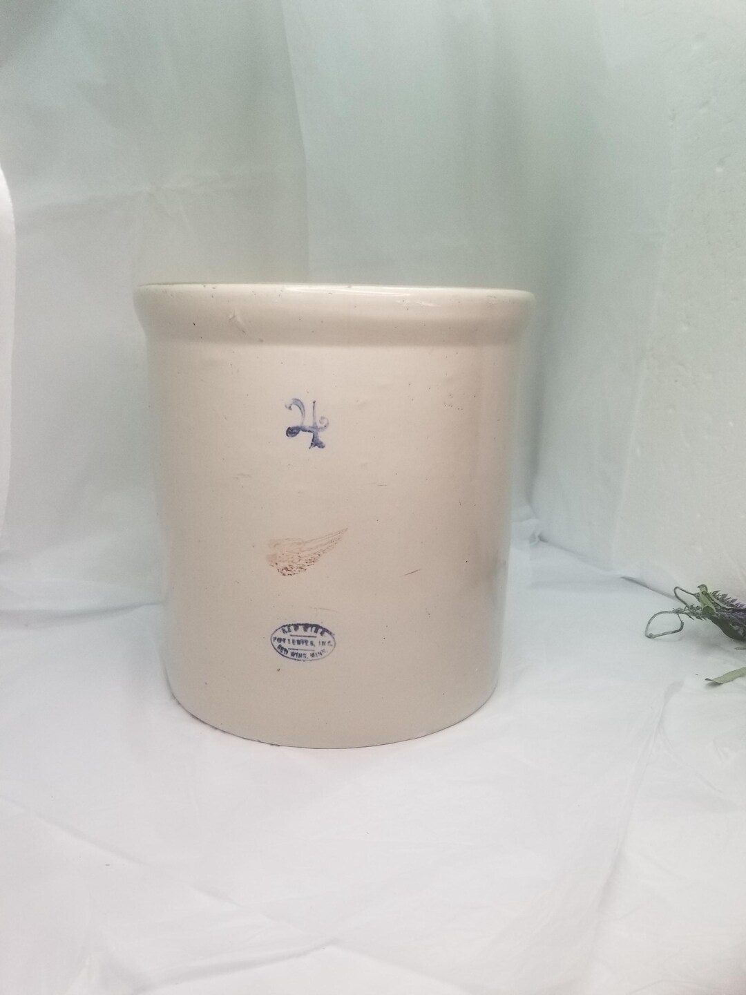 Red Wing 4 Gallon Crock Early Issue C1900 Farmhouse Kitchen Primitive ...