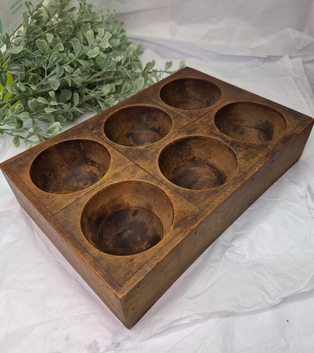 Primitive Wood Cash Coin Tray Antique 6 Cup Coin Drawer C1880 ...
