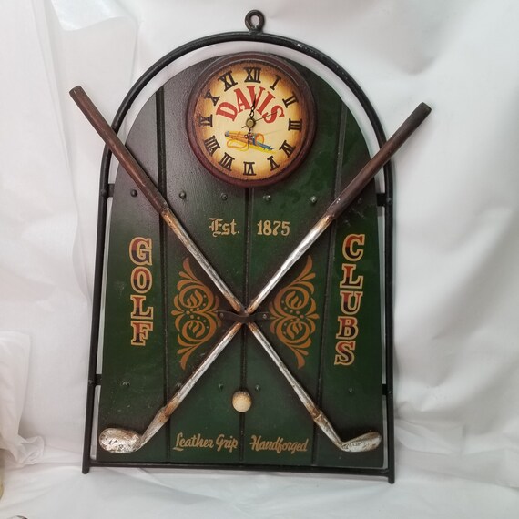 Vintage Golf Club Advertising Clock Davis Golf Club | Etsy