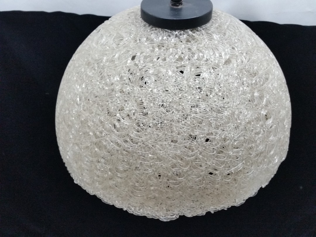 Vintage Spaghetti Lucite Plastic Swag Ceiling Fixture MCM 60's Clear ...