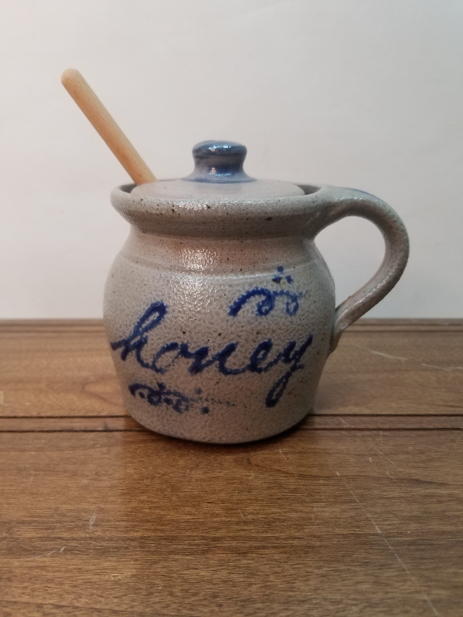 Honey Pot Salt Glazed Rowe Pottery Works Cambridge Wisconsin Farmhouse ...