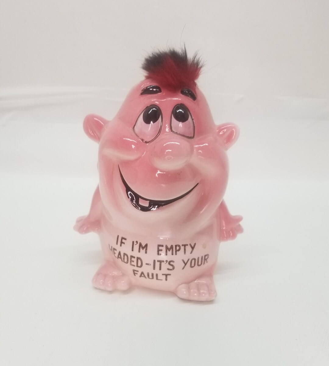 Vintage Kriess Psycho Ceramic Bank: 1950s Kitsch Pink Goofy Head - Etsy