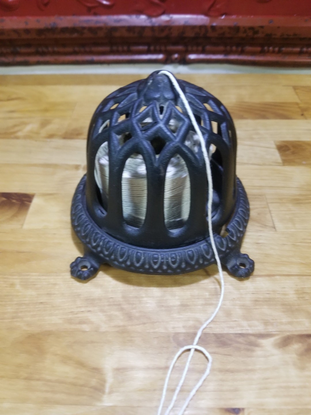 Antique Cast Iron General Store String Holder Dispenser Grocer String ...