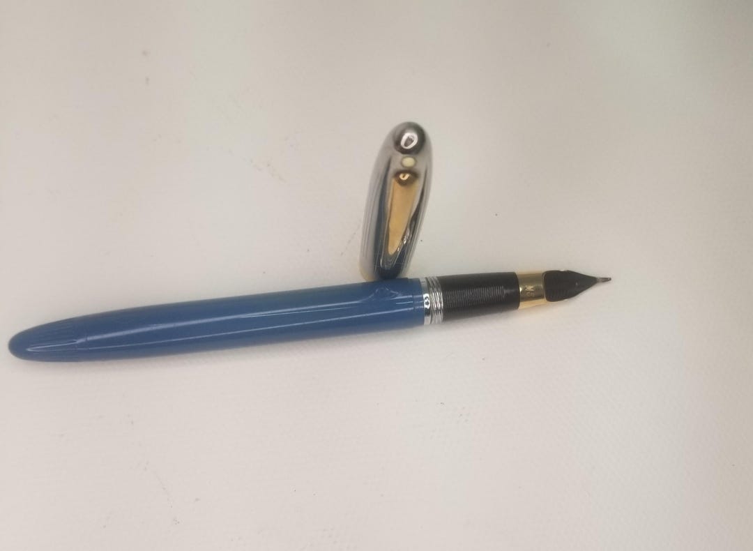 Vintage W A Sheaffer Snorkel Fountain Pen: 14K Gold Nib, C1950 Sentinel ...