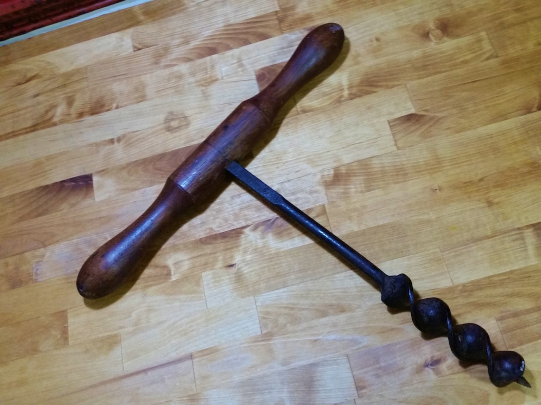 Primitive Hand Tool Beam Auger Drill C1800's Antique Timber Framing ...