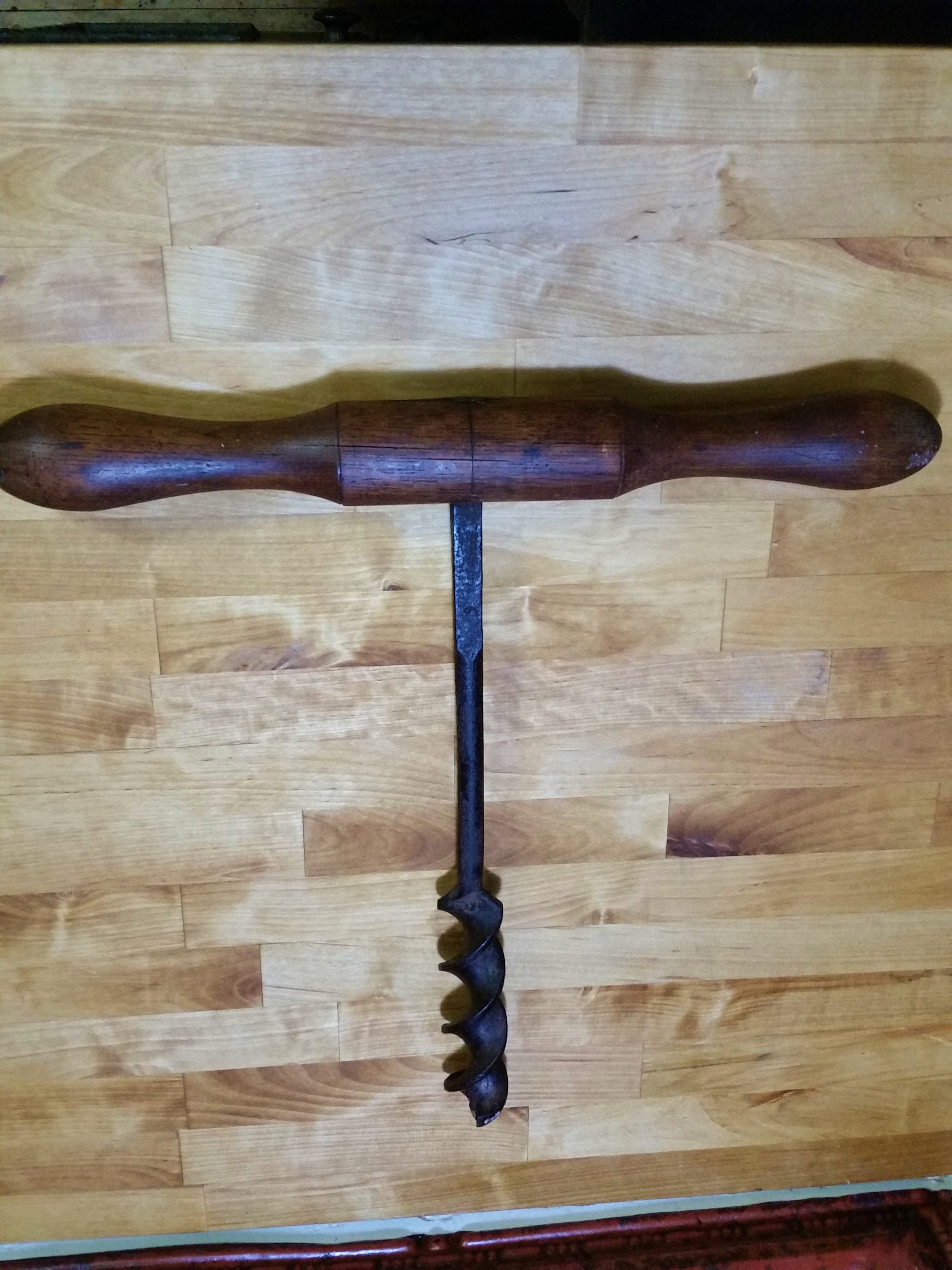 Primitive Hand Tool Beam Auger Drill C1800's Antique Timber Framing ...
