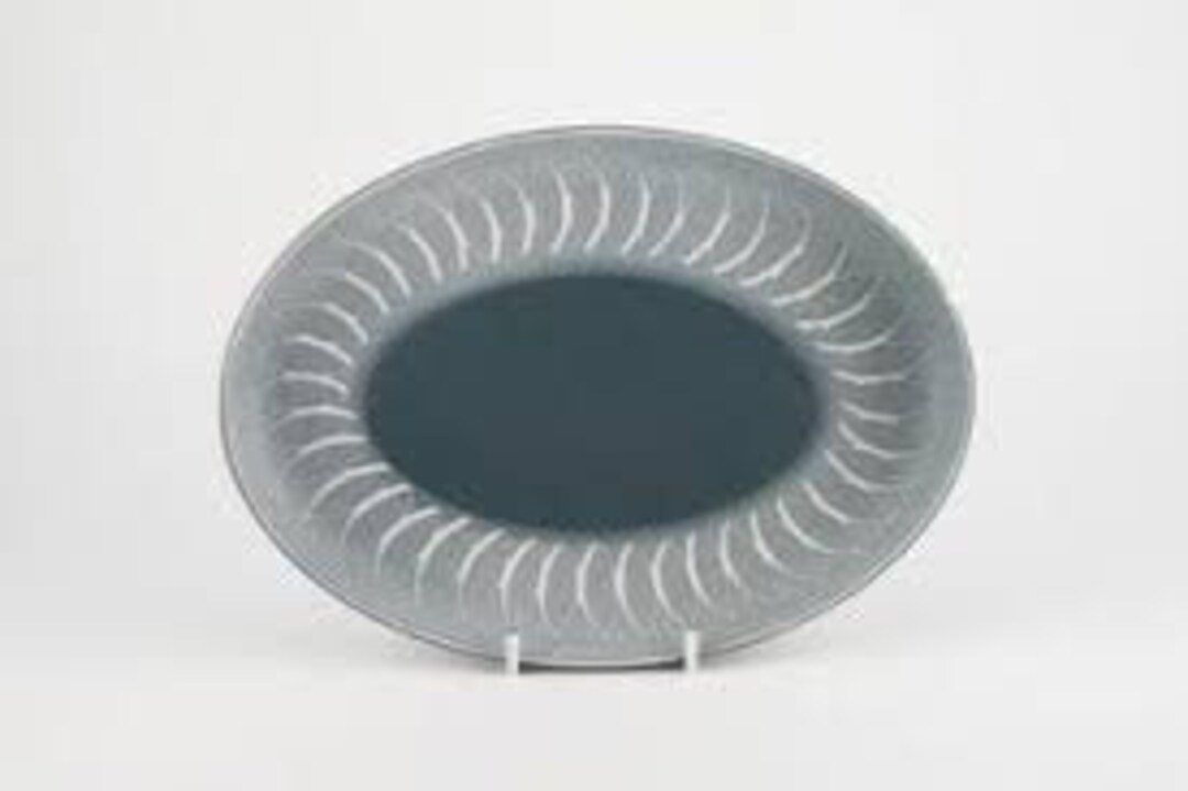 DENBY Echo Blue Platter 12" Denby Made in England Vintage Stoneware Mid ...