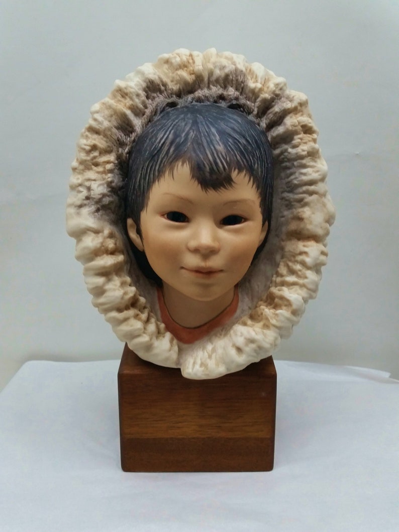 Native American Inuit Eskimo Sculpture, Cybis Cybis Porcelain Bust ...