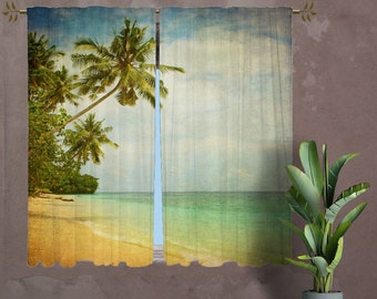 Beach Window Curtains - Etsy