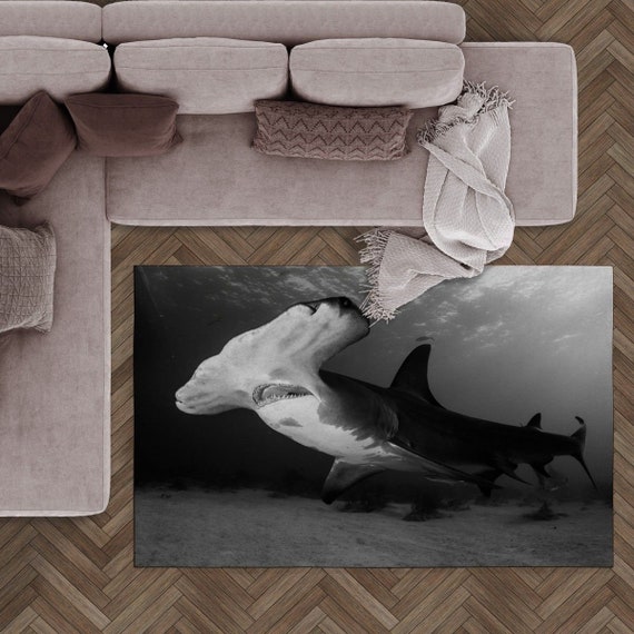 Hammerhead Shark Area Rugs Sharks Rugs Photographic Floor - Etsy
