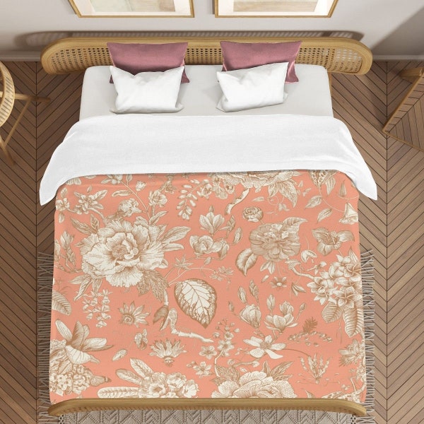 Coral Bedding - Etsy