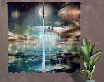 Starry Night Window Curtains - Etsy