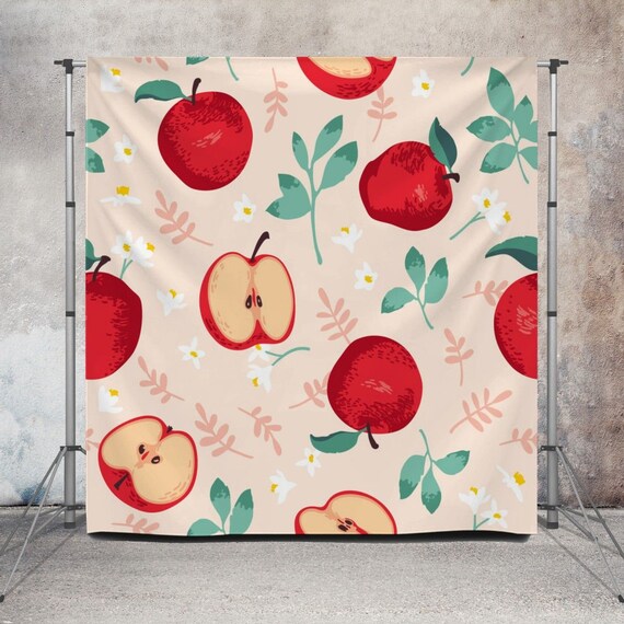 Apple Backdrops Abstract Fruit Backdrop Banner Red - Etsy