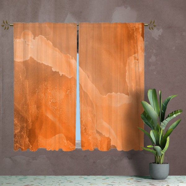 Burnt Orange Curtains - Etsy