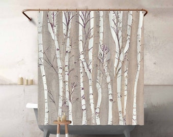 Tree Trunk Shower Curtain - Etsy