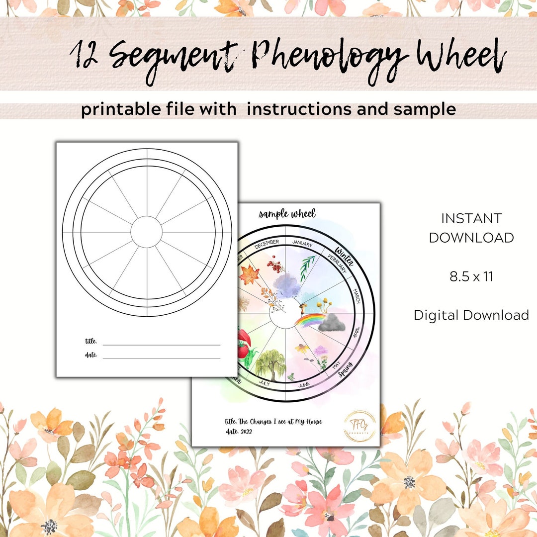 Phenology Wheel Template | Nature Study | Nature Journal | Instant ...