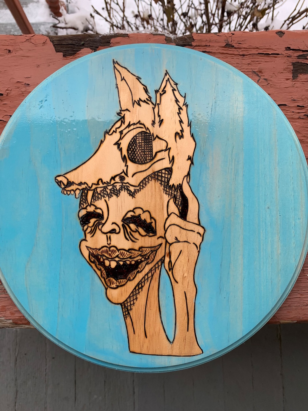 Foxy Original Wood Burned Illustration - Etsy