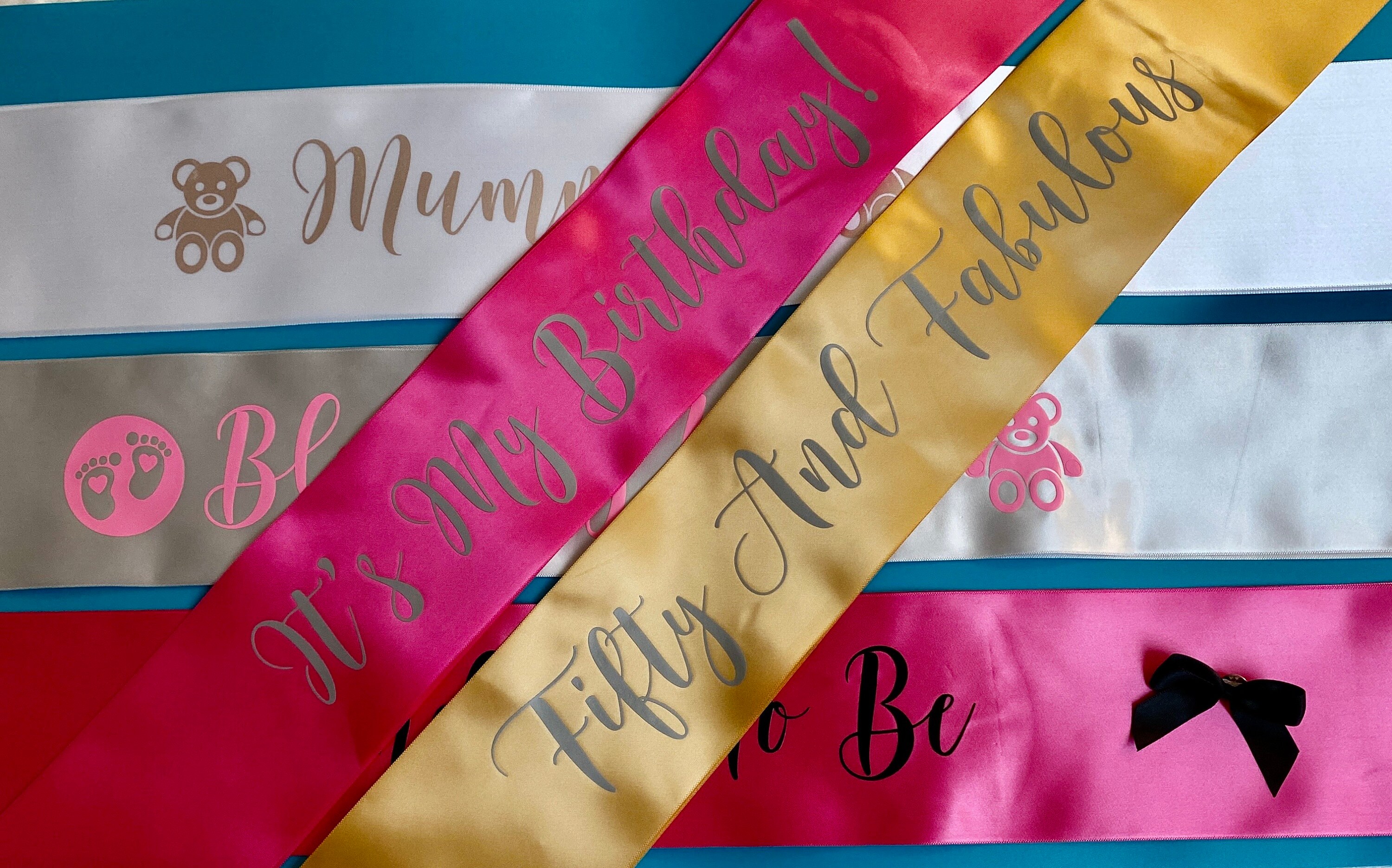 Birthday Party 60 18th Sash 21st Sash 50th Sash Handmade Custom ...