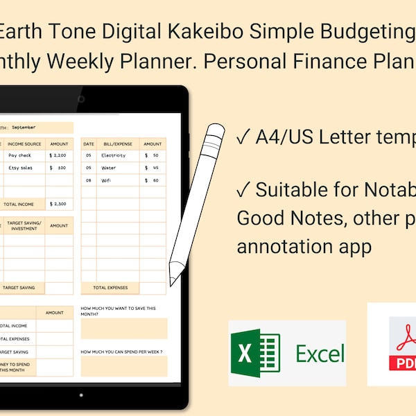 Kakeibo Notebook - Etsy