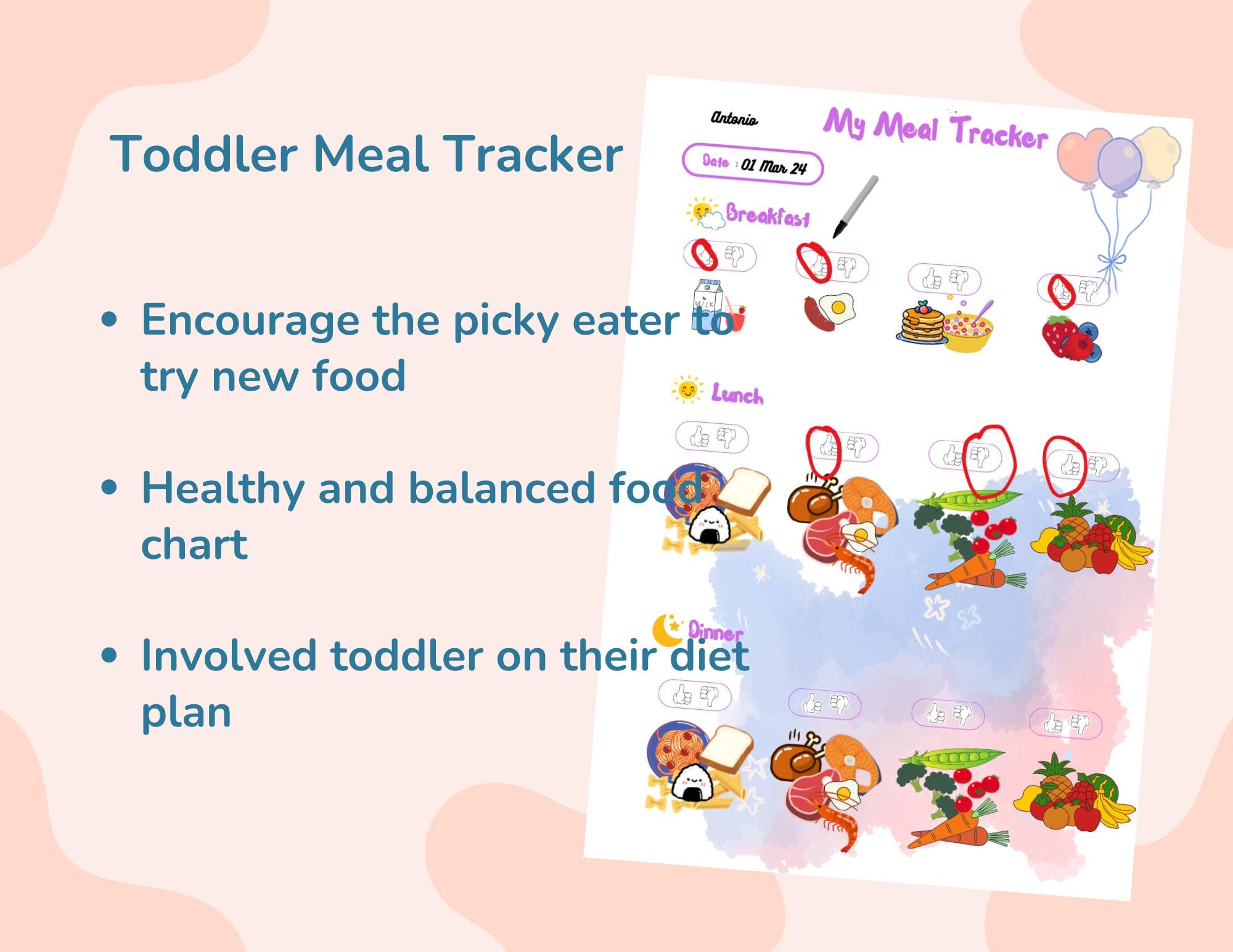 Complete Bundle Routine & Meal Chart Tracker Poster Checklist for ...