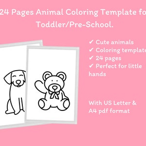 24 Printable Animal Colouring Pages for Kids, Toddlers, Preschooler ...