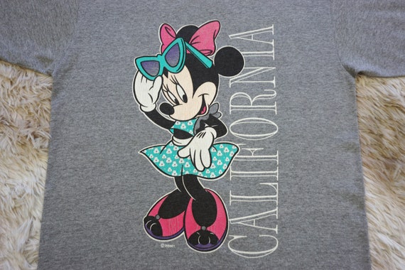 Minnie Mouse 90's T-Shirt Vintage Heather Gray Califo… - Gem