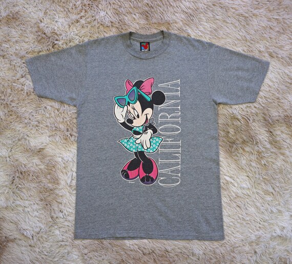 Minnie Mouse 90's T-Shirt Vintage Heather Gray Califo… - Gem