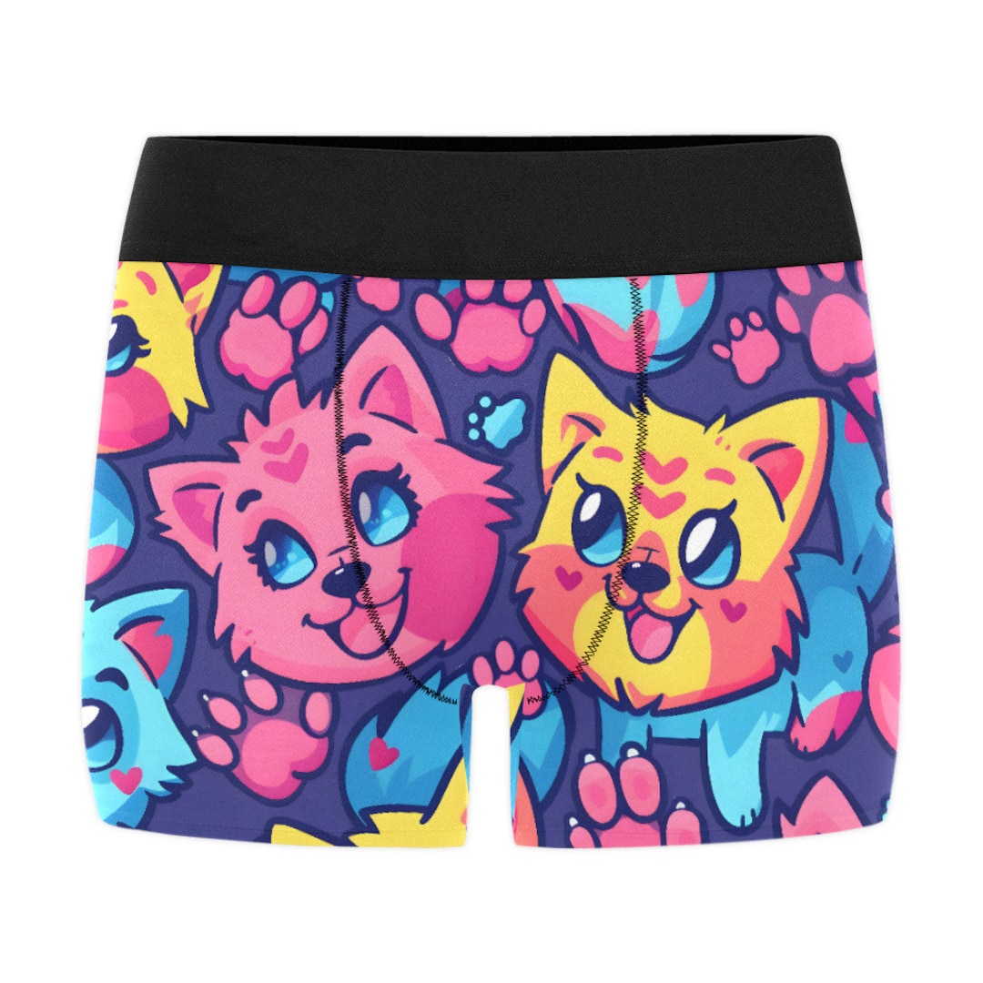 Men Underwear Boxer Short Furry Cats Cute Sport All Over Print Boxer ...
