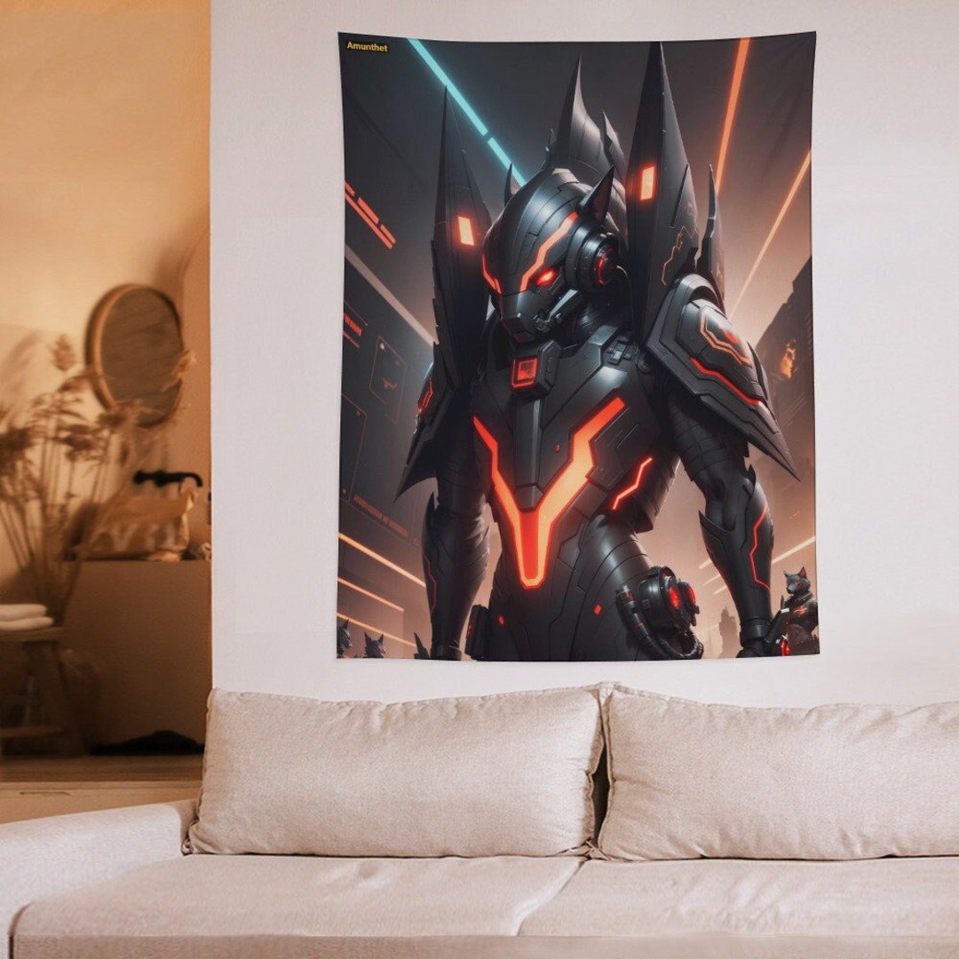 UHD Wall Towel 200 X 150 Cm Cyborg Furry Scifi Cyper Goth Punk - Etsy