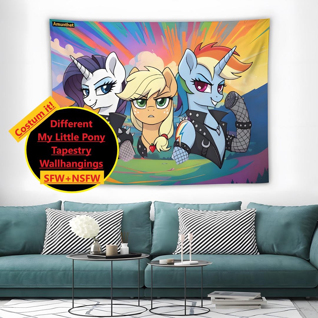 MLP 20+ Different HD Tapestry - My Little Pony - Furry Fantasy Gothic ...