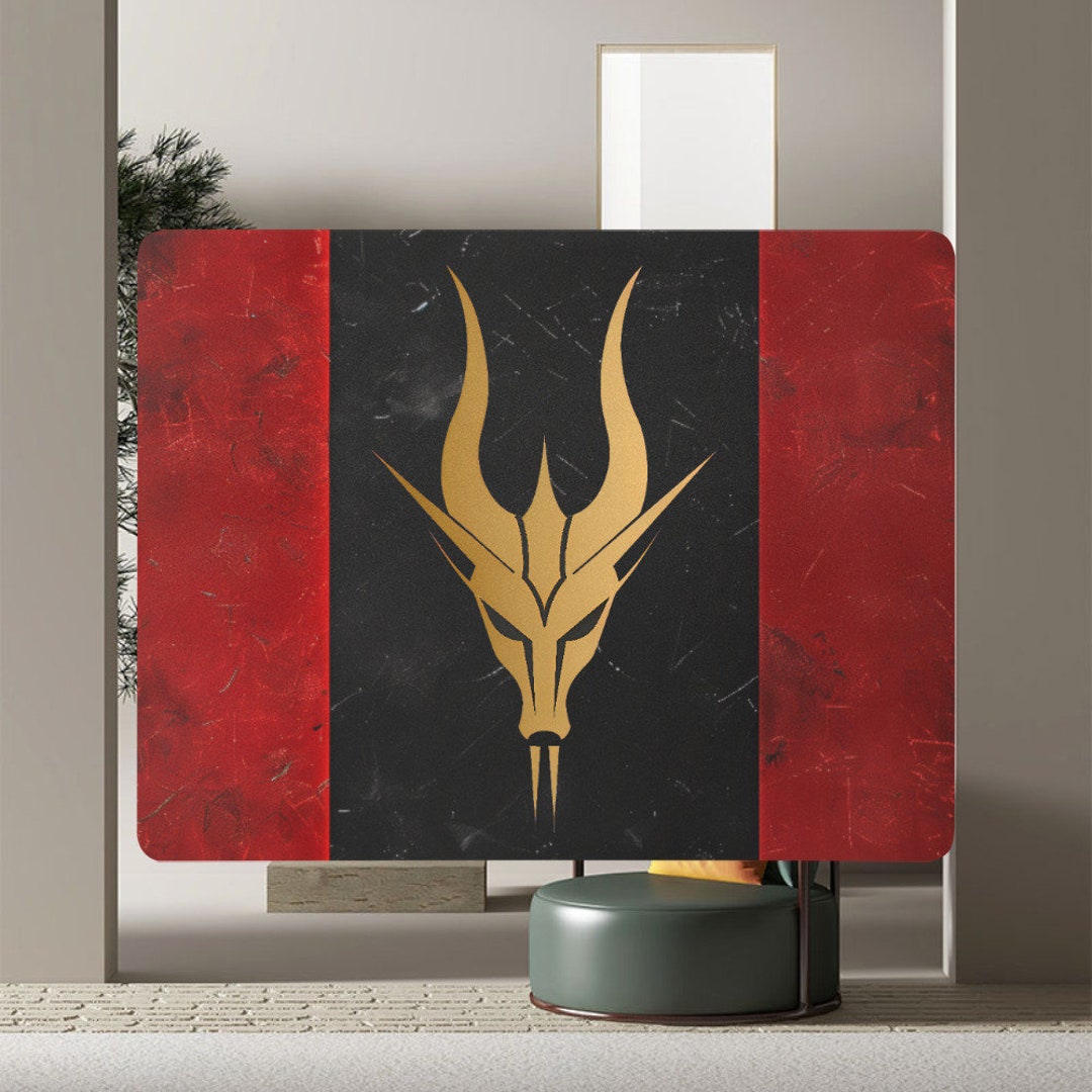 Customizable Gaming Mouse Pad PC Furry Amunthet Logo Anubis Jackal Red ...