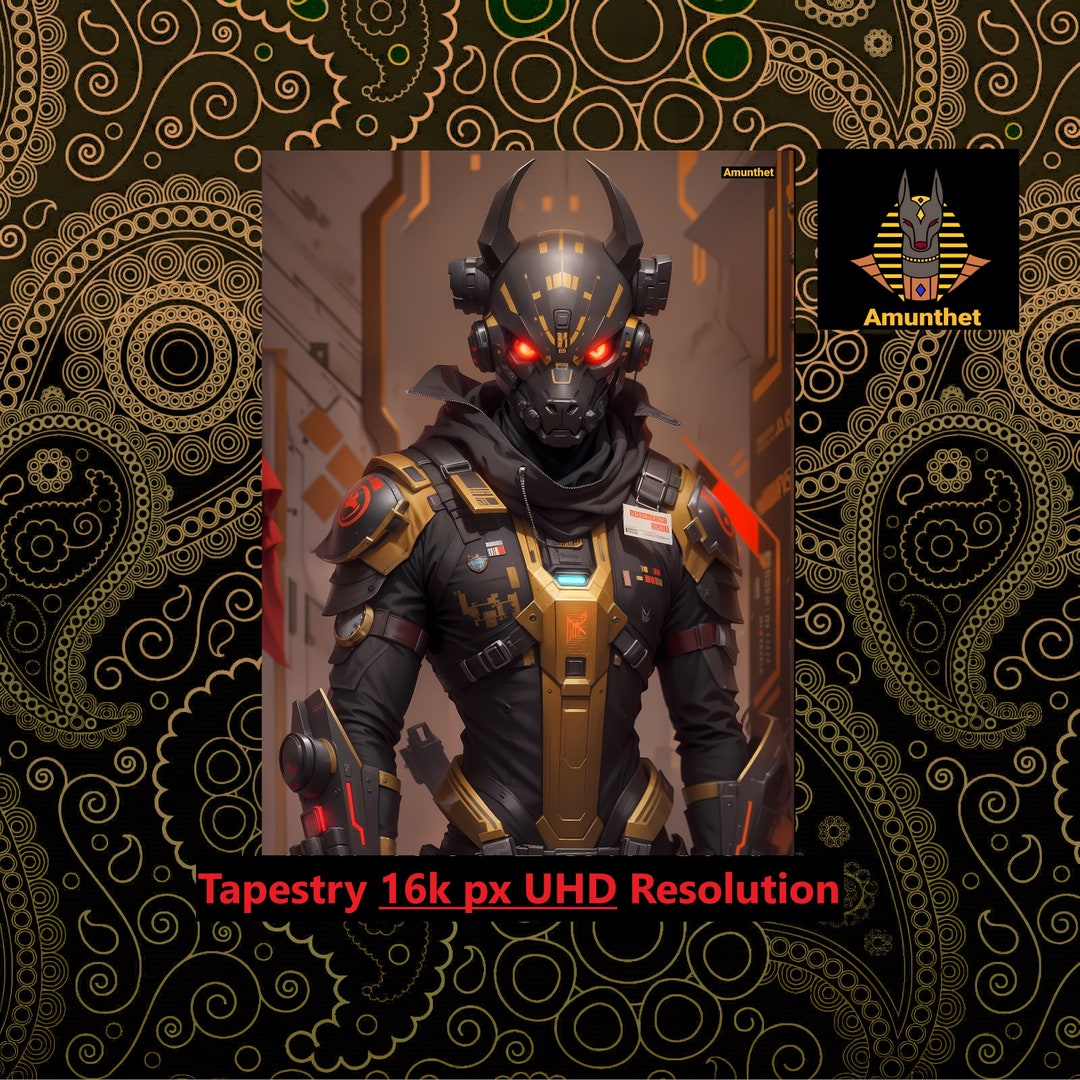 UHD Wall Towel 200 X 150 Cm Cyborg Furry Future Techwear Wall - Etsy