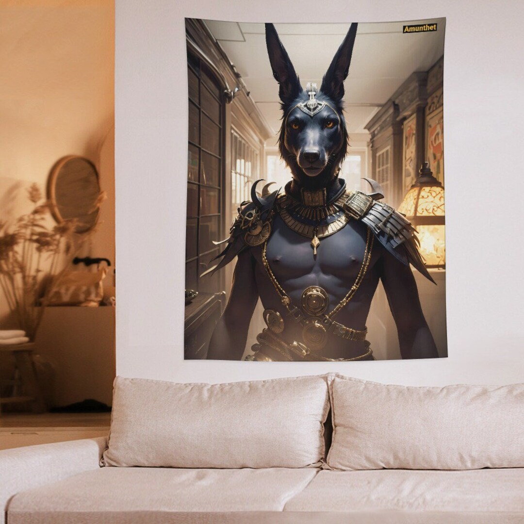 UHD Wall Towel 200 X 150 Cm Furry Anubis God of Death Duat - Etsy