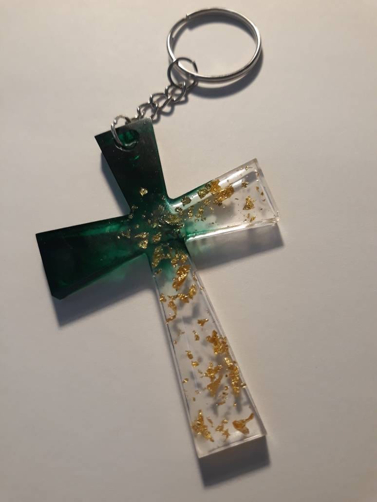 Large Cross Keychain, Many Color Options, Christian, Religious, Jesus ...