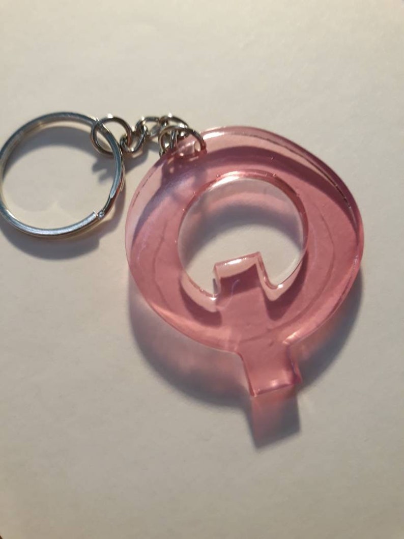 Pink, Clear, Initial Keychain, Alphabet, Abcs, Resin Letter Keychain ...