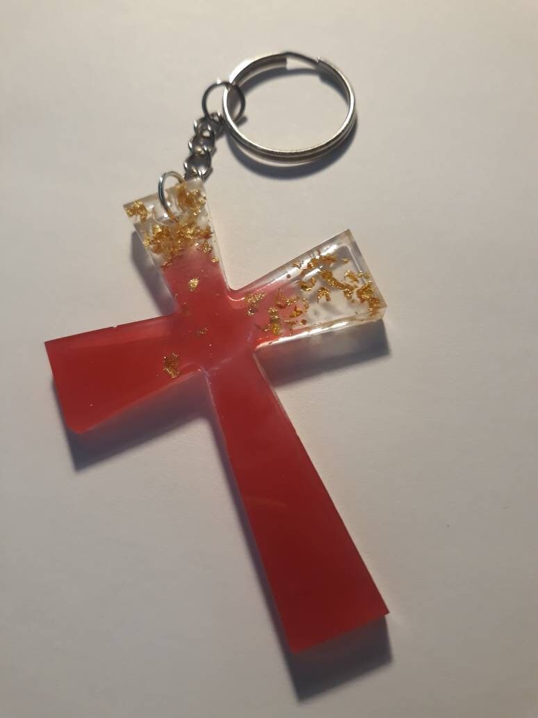 Large Cross Keychain, Many Color Options, Christian, Religious, Jesus ...
