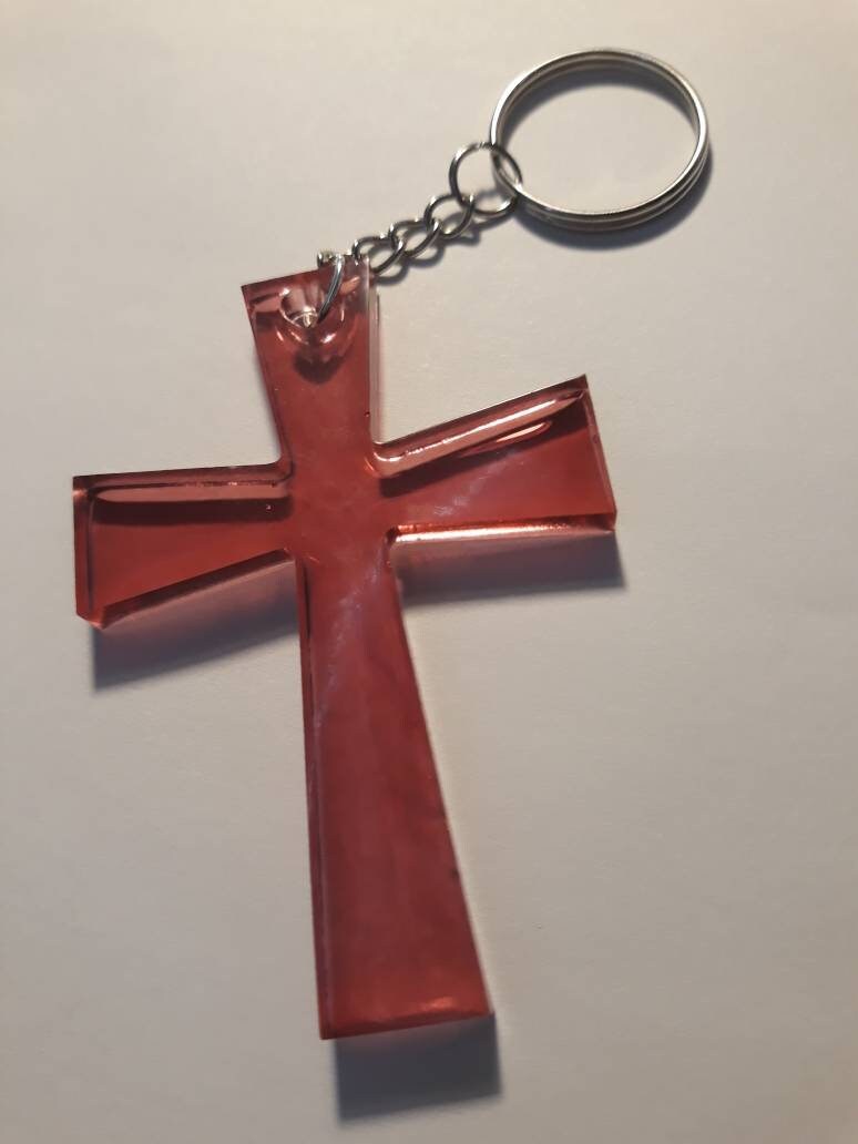 Large Cross Keychain, Many Color Options, Christian, Religious, Jesus ...