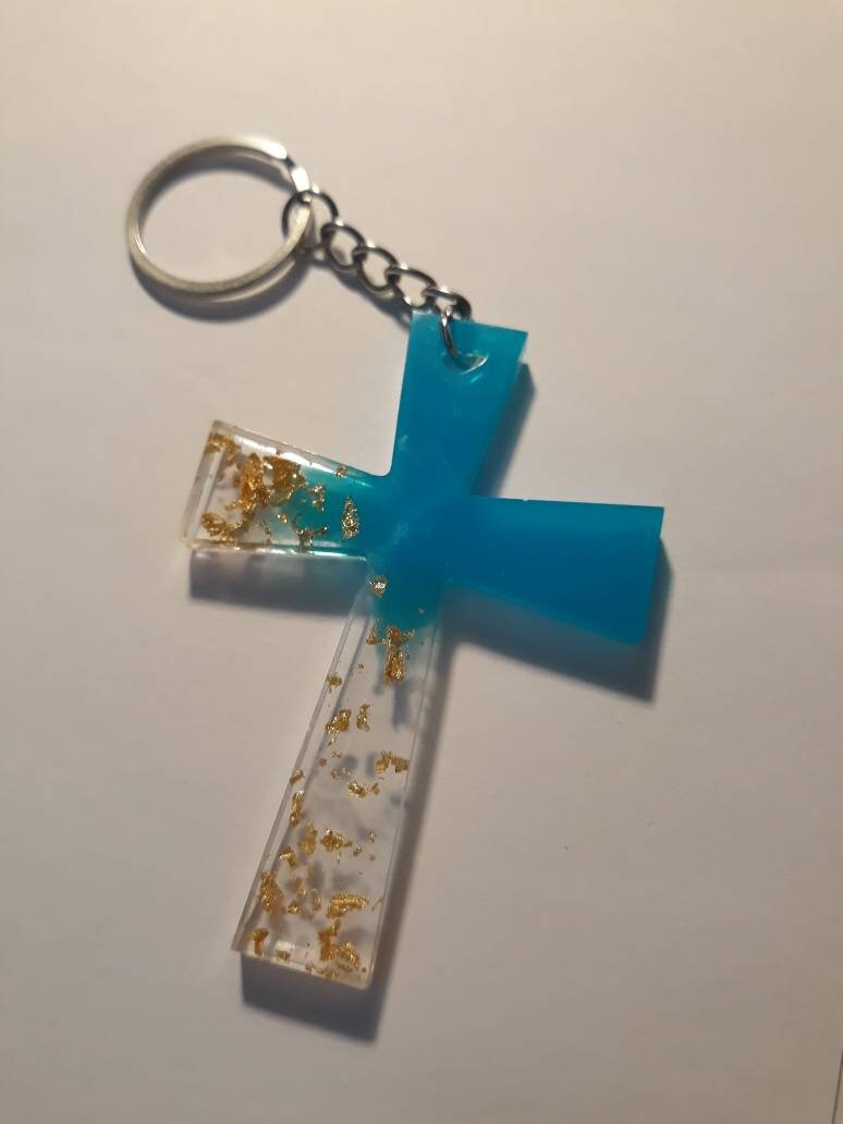 Large Cross Keychain, Many Color Options, Christian, Religious, Jesus ...
