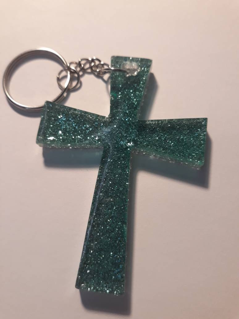 Large Cross Keychain, Many Color Options, Christian, Religious, Jesus ...
