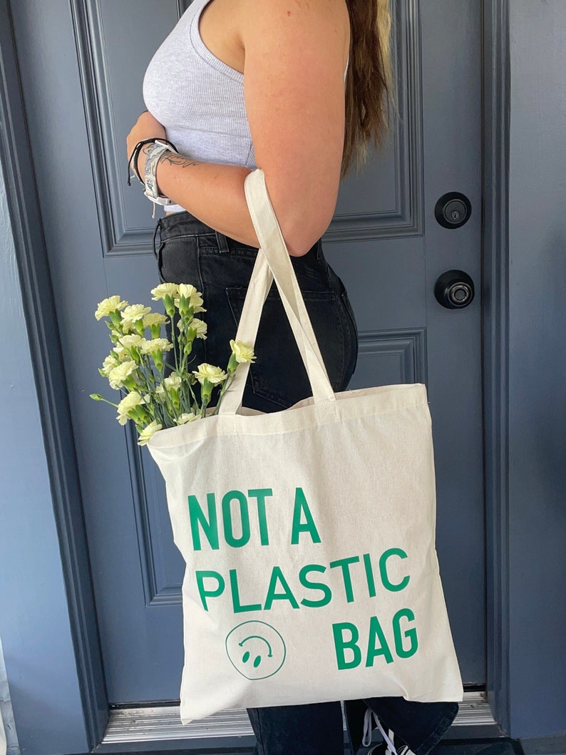 Not a Plastic Bag- Canvas Bag - Etsy