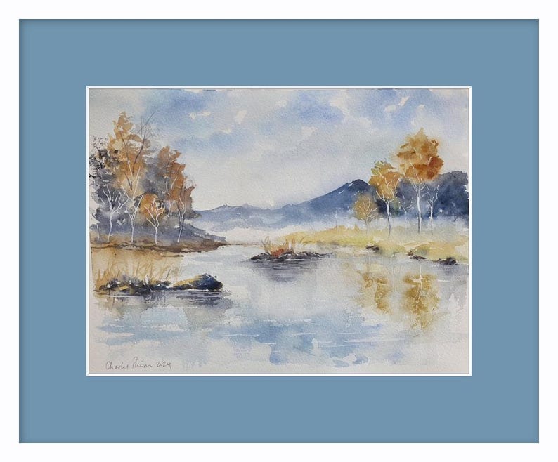 Still Waters at Dawn. Original Watercolour 15x11 Inches. UNFRAMED - Etsy