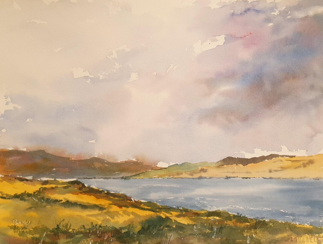 Scottish Loch . Original Watercolour 15x11 Inches. unframed - Etsy